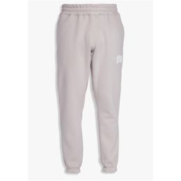 DROPSIZE Herren Jogginghose "Dropsize HEAVY MIRRORED LOGO JOGGER", grau, Gr. L, 70% Baumwolle, 30% Polyester, Hosen