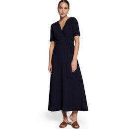 Zero Damen Jerseykleid "Damen mit G&uuml;rtel", blau, Gr. 34, Jersey, Obermaterial: 3% Elasthan, 97% Polyester, Kleider, Material