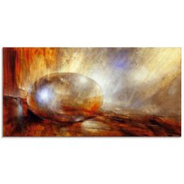 Artland Glasbild &raquo;Brainstorming&laquo; Muster 1 Stk. tlg. in verschiedenen Gr&ouml;&szlig;en gold B/H/T: 100cm x 50cm, Glasbild Muster Querformat, 1 Stk.