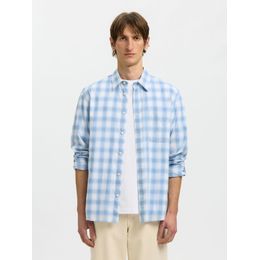 Selected Hemd Herren Gr&ouml;&szlig;e S hellblau / wei&szlig;