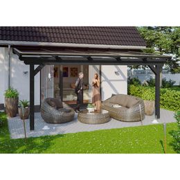 Skan Holz Terrassendach &raquo;Ancona&laquo; grau Polycarbonat (PC) B/H/T: 541cm x 259cm x 400cm, farbig lasiert