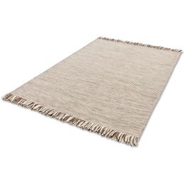 Sch&ouml;ner Wohnen Kollektion SCH&Ouml;NER WOHNEN-Kollektion Teppich &raquo;Arina&laquo; rechteckig 10 mm H&ouml;he 80% reine Wolle, gewebte Struktur, meliert, mit Fransen, Wohnzimmer beige Baumwolle, 
