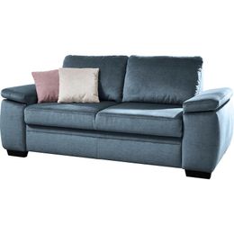 Die PlanBar Schlafsofa &raquo;MP-PD19021&laquo; mit L&auml;ngsschl&auml;ferfunktion 140x210 cm blau 100% Polyester B/H/T: 196cm x 90cm x 100cm, Velours