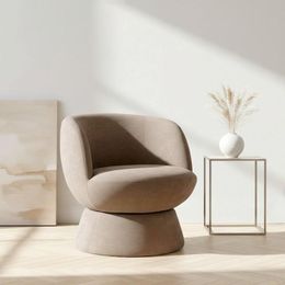 OTTO home Drehsessel &raquo;ZAZZA Lese-Sessel, TV-Sessel, Loungesessel&laquo; 360&deg; drehbar, feiner Struktur-Bezug beige pine wood frame, foam, fabric Feinstruktur