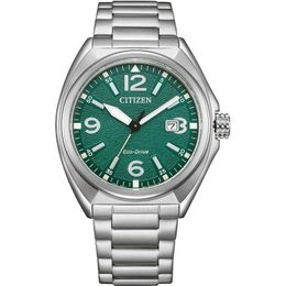 Citizen Damen Solaruhr Armbanduhr, Herrenuhr, Edelstahlarmband, analog, Datum, Eco-Drive silber Einheitsgr&ouml;&szlig;e