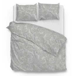 ZO HOME Bettw&auml;sche &raquo;Paisley-di-Lino&laquo; 3 Stk. Bettw&auml;sche aus 100% Baumwolle, hochwertiges Renforc&eacute; grau Renforc&eacute;, Obermaterial: 100% Baumwolle B/L: 