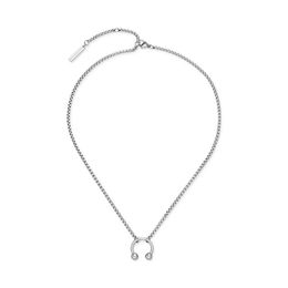Liebeskind Berlin Damen Kette mit Anh&auml;nger &raquo;Urban Chic&laquo; silber Edelstahl, L: 45 B: 2mm