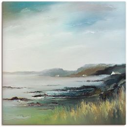 Artland Wandbild &raquo;See&laquo; K&uuml;ste 1 Stk. tlg. als Leinwandbild, Poster in verschied. Gr&ouml;&szlig;en gr&uuml;n Leinwand B/H/T: 70cm x 70cm, Leinwandbild K&uuml;ste quadratisch, 1 Stk