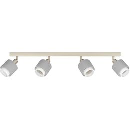 Eglo Deckenleuchte &raquo;Bellizzi Deckenstrahler schwenkbar, grau und wei&szlig;, E14, K&uuml;chenlampe&laquo; E14 1 Stk. Spot - L75 x B9 x H18,5 cm - nickel-matt - 4X7,5W 