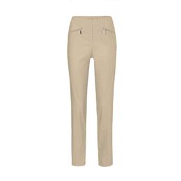 GOLDNER Damen 2-in-1-Hose "Schlupfhose LOUISA mit Steppn&auml;hten", beige, Gr. 44, Obermaterial: 67% Baumwolle CO. 28% Polyamid PA. 5% Elasthan EL.,
