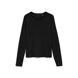 V&eacute;ro Moda VERO MODA Damen Langarmshirt "VMADA LS TOP JRS NOOS", schwarz, Gr. L, unifarben, Jersey, Obermaterial: 95% Lyocell, 5% Elasthan, Shirts, Materialmix,
