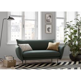 OTTO home 2-Sitzer &raquo;Stine&laquo; Besonderes Design durch Kissenoptik und Keder gr&uuml;n Struktur (100% Polyester);Struktur weich (85% Polyester/15% Nylon);