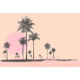 Livingwalls living walls Fototapete &raquo;ARTist Miami Beach Sunrise&laquo; Vlies, Wand, Schr&auml;ge bunt Vlies B/L: 4m x 2,7m