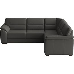 Sit & More sit&more Ecksofa &raquo;Montego Leder, L-Form, B: 255cm&laquo; wahlweise mit Schlaffunktion und Schubkasten grau B/H/T: 255cm x 88cm x 225cm, NaturLEDER , langer 