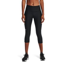 Under Armour Damen 3/4-Leggings "TECH", schwarz, Gr. L, Obermaterial: 87% Polyester, 13% Elasthan, Hosen, mit Handytasche, aus Polyester und Elasthan