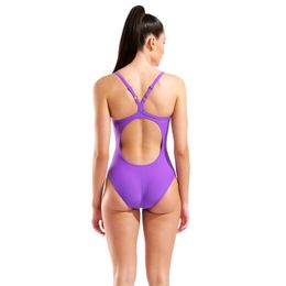 arena Damen Badeanzug "W arena SOLID SWIMSUIT LIGHTDROP BACK B", lila, Gr. 38, Obermaterial: 82% Polyester, 18% Elasthan, Badeanz&uuml;ge