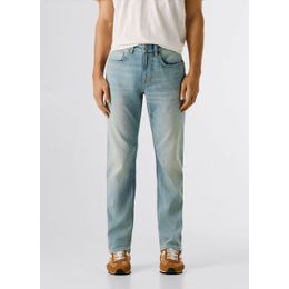 Pepe Jeans Herren Straight-Jeans "CASH", blau, Gr. 30, Denim/Jeans, Obermaterial: 76% Baumwolle, 23% Lyocell, 1% Elasthan, Jeans, Regular Waist