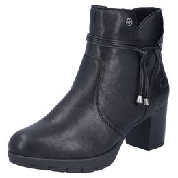 Rieker Damen Stiefelette, Gr. 43, schwarz, Lederimitat, unifarben, Schuhe, Businessstiefelette, Blockabsatz, Boots in schmler Form