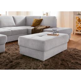 Sit & More sit&more Hocker &raquo;Santorini&laquo; silber Luxus-Microfaser (90% Polyester, 10% Polyamid);Struktur (100% Polyester);Luxus-Microfaser ALTARA NUBUCK (100% 