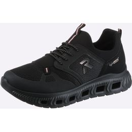 Rieker Damen Sneaker, Gr. 41, schwarz, Lederimitat, Textil, Schuhe