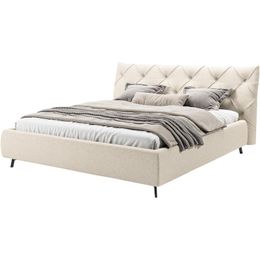 Home Affaire Polsterbett &raquo;Elloree, in 4 Breiten bis 200cm, auch in Leder&laquo; Kopfteilh&ouml;he 105 cm, belastbar bis 280 kg, auch in &Uuml;berl&auml;nge 220cm beige 96%