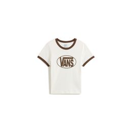 Vans T-Shirt 'Center Chest Ringer' Damen Gr&ouml;&szlig;e XL braun / wei&szlig;