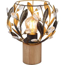 Globo LIGHTING Tischleuchte &raquo;MIKA&laquo; E27 1 Stk. Tischlampe Nachttischlampe Deko-Tischleuchte Schlafzimmer &Oslash; 20cm H: 25cm, 1 Stk.