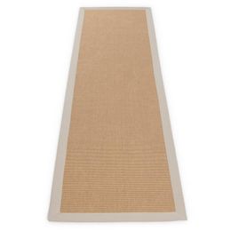 CarpetFine Sisalteppich &raquo;Sisal , auch als L&auml;ufer erh&auml;ltlich&laquo; rechteckig 5 mm H&ouml;he mit farbiger Bord&uuml;re, Anti Rutsch R&uuml;ckseite, viele Gr&ouml;&szlig;en, 