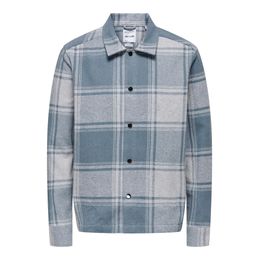 Only & Sons Only & Sons Hemd 'ONSMACE' Herren Gr&ouml;&szlig;e S blau / hellgrau / wei&szlig;