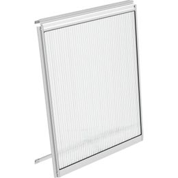 Vitavia Fenster &raquo;f&uuml;r Venus, Apollo, Calypso, Freya, Dione u.a.&laquo; Gew&auml;chshausfenster, Alu, mit Hohlkammerplatte 6 mm grau Aluminium Einheitsgr&ouml;&szlig;e