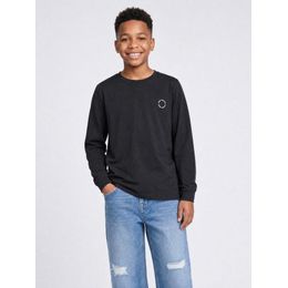 PETROL INDUSTRIES Forgehill Langarmshirt mit Tasche in Schwarz | Gr.: 140