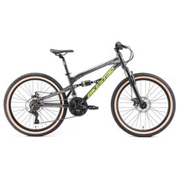 Bikestar Jugendfahrrad 21 Gang Shimano RD-TY21 Schaltwerk Kettenschaltung schwarz 33cm, 24 Zoll (60,96cm) Jugendfahrrad