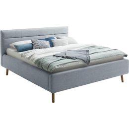 Meise M&ouml;bel meise.m&ouml;bel Polsterbett &raquo;Lotte&laquo; mit Lattenrost und Bettkasten blau Bezug Bett: Strukturstoff (100% Polyester) Liegefl&auml;che L&auml;nge B: 200cm x 180cm, 
