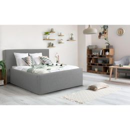 Home Affaire Polsterbett &raquo;Dalina&laquo; geradliniges Kopfteil, in 5 Breiten, auch in 220cm L&auml;nge grau Struktur (100% Polyester) Liegefl&auml;che L&auml;nge B: 200cm x