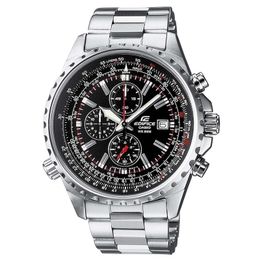 CASIO EDIFICE Herren CASIO EDIFICE Chronograph Quarzuhr,Armbanduhr,Herrenuhr,Edelstahlarmband, bis 10 bar wasserdicht schwarz Einheitsgr&ouml;&szlig;e