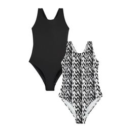 next Badeanzug Damen Gr&ouml;&szlig;e XS creme / schwarz