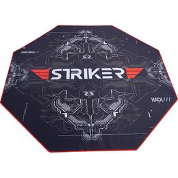 Hyrican Bodenschutzmatte &raquo; Striker Gaming Stuhlunterlage/Bodenschutzmatte 1100x1100x2mm&laquo; 8- eckige Form rot Kunststoff B/H/L: 110cm x 2mm x 110cm
