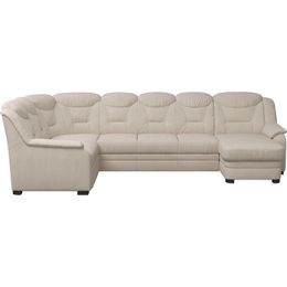 COTTA Wohnlandschaft &raquo;Marcus U-Form&laquo; wahlweise mit Schlaffunktion & Stauraum beige 100% Polyester B/H/T: 330cm x 99cm x 211cm, Struktur soft, 