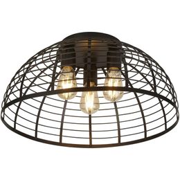 Searchlight Deckenleuchte &raquo;Vision Cage 3Lt Deckenleuchte - Mattschwarzes Metall&laquo; E27 1 Stk. schwarz H: 19,5cm, 1 Stk.