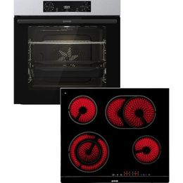 Gorenje Backofen-Set &raquo;BOSB737OTX&laquo; mit 1-fach-Teleskopauszug Aqua Clean Pizzafunktion mit 300 &deg;C &ndash; perfekt f&uuml;r Pizza, Focaccia und mehr! silber 