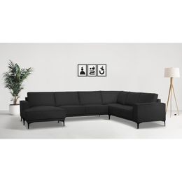 OTTO home Wohnlandschaft &raquo;OLAND Flachgewebe U-Form, XXL, B: 342 cm, Skandi-Design&laquo; Skandi-Design in Struktur, Flachgewebe, Luxus-Microfaser, Boucle 