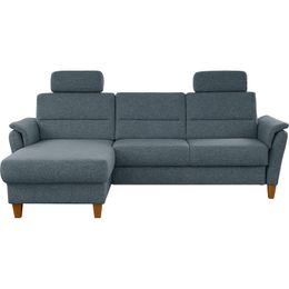 Home Affaire Ecksofa &raquo;Palmera L-Form, B: 244 cm - OTTO. Verl&auml;ssliche Qualit&auml;t.&laquo; optional Schlaffunktion & Bettkasten, Federkern blau 100% Polyester;