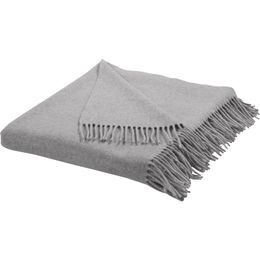 OTTO home Plaid &raquo;Mila&laquo; aus 100% Schurwolle, Kuscheldecke silber Schurwolle B/L: 130cm x 170cm