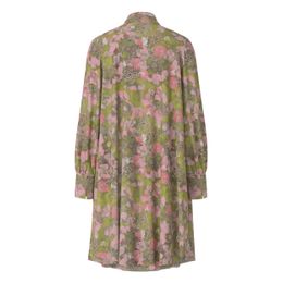 JOOP! JOOP Damen Blusenkleid "Danja"gr&uuml;n rosa gemustert, Gr. 42, gebl&uuml;mt, gemustert, mehrfarbig, Web, Obermaterial: 100% Polyester, Kleider, mit Schluppe