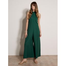 Apricot Damen Jumpsuit "Neckholder-Jumpsuit", gr&uuml;n, Gr. 42, gewebt, Obermaterial: 96% LyocellTENCEL LyoT. 4% Leinen LI., Overalls, mit weitem Bein