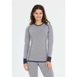 WHISTLER Damen Funktionsshirt "BRANDI", grau, Gr. 38, meliert, 45% Wolle, 45% Polyester, 10% Elasthan, Shirts, mit hohem Merinowolle-Anteil