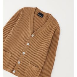 sarabanda Jungen Cardigan "BABY BOY KNITWEAR", braun, Gr. 104, 85% Baumwolle, 15% Leinen, Strickjacken