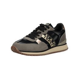 Napapijri Damen Sneaker "Napapijri Sneaker Lederimitat/Textil", Gr. 37, schwarz, Lederimitat, Textil, Schuhe