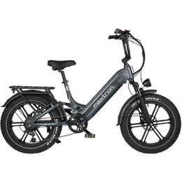 Maxtron Unisex &raquo; Camel E-Bike compactbike&laquo; 7 Gang Shimano Kettenschaltung Heckmotor 250 W Packung, 20-Zoll-Fettreifenfahrrad mit Vorder- und 