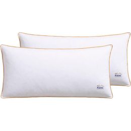 Balette Federkopfkissen &raquo;140 Jahre - Kopfkissen&laquo; 2 Stk. tlg. Kissen-Set in 40x80 oder 80x80 cm, mit Federn und Daunen gef&uuml;llt wei&szlig; Bezug: 100% Baumwolle. 